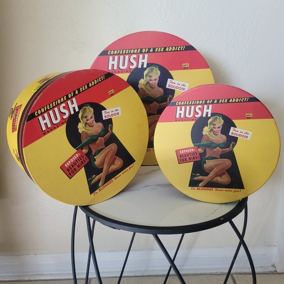 Other | Boudoir Pinup Girl Vanity Nesting Stacking Hat Box | Poshmark